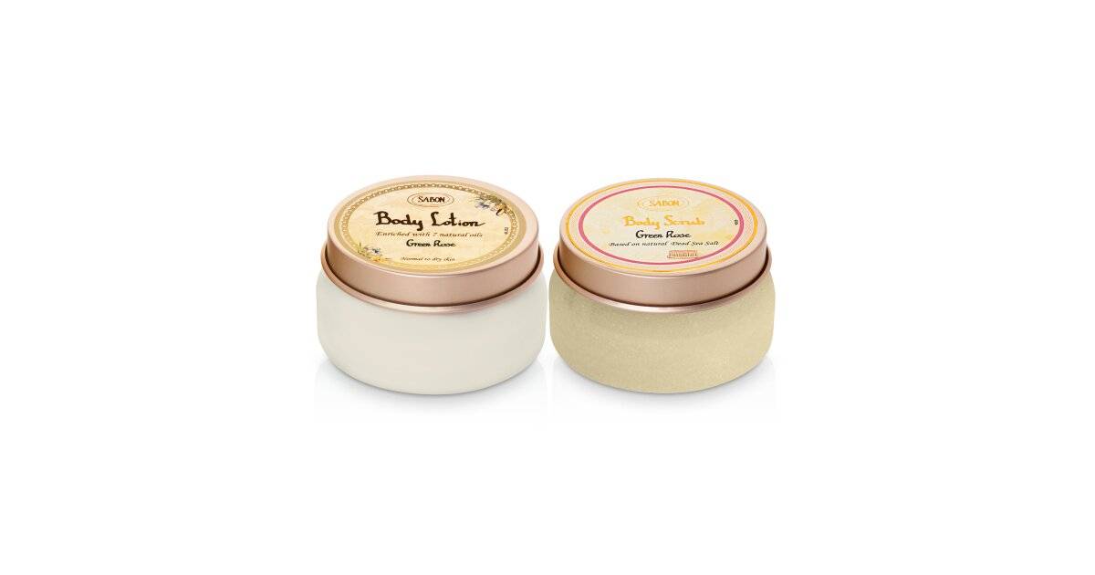 Mix Body Scrub & Body Lotion Green Rose | SABON