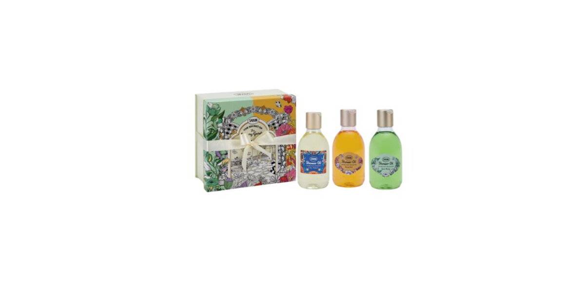 Pack of 3 oil-based liquid soaps 300 ml and gift box | SABON